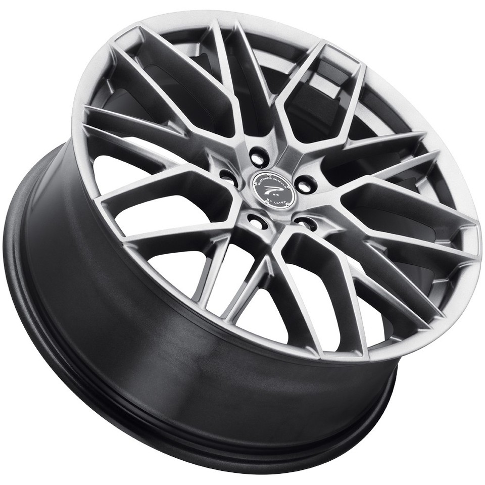 (Set of 4) Platinum 459 Retribution 17x8 5x120 +35mm Graphite Wheels ...