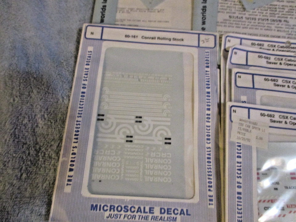 N Scale Microscale Decal Lot 60-682, 161, 144, 224 Complete Very Good ...