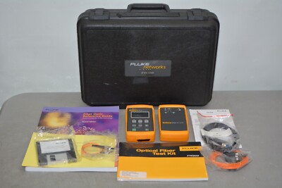 ^ Fluke Networks FTK200 Fiber Optic Optical Power Loss Meter Test Kit # ...