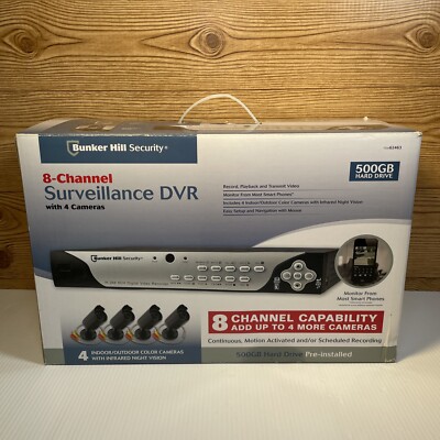 Bunker Hill Security System 4 Channel Surveillance DVR + 4 Cameras | eBay