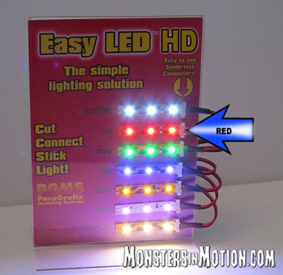 Easy LED HD Lights 24 Inches (60cm) 72 Lights in RED 12LPGR24HD | eBay