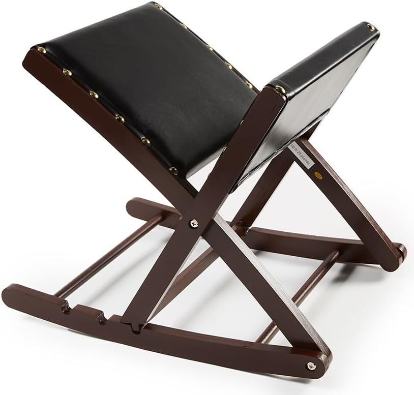 Rocking Foot Rest Stool Padded Ottoman Foldable Upholstered Improves ...