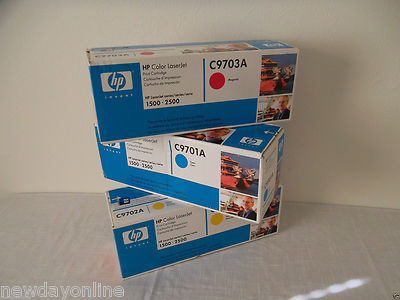 LOT-3 HP 121A Color LaserJet Toner Cartridges 4K 1500 2500 C9702A ...