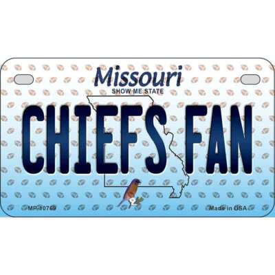 Chiefs Fan Missouri Novelty Metal Motorcycle Plate MP-10769 | eBay