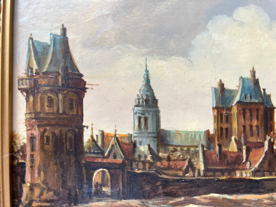 A A Orlinski Oil Painting Medieval Seaside Castle Poland | eBay