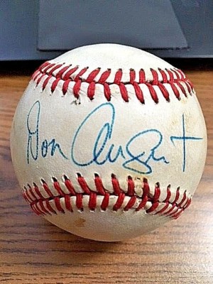 DON AUGUST SIGNED AUTOGRAPHED OAL BASEBALL! Brewers! | eBay