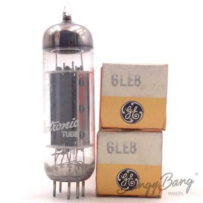 2 General Electric 6LE8 Twin Pentode Color Demodulator TV Audio Vacuum ...