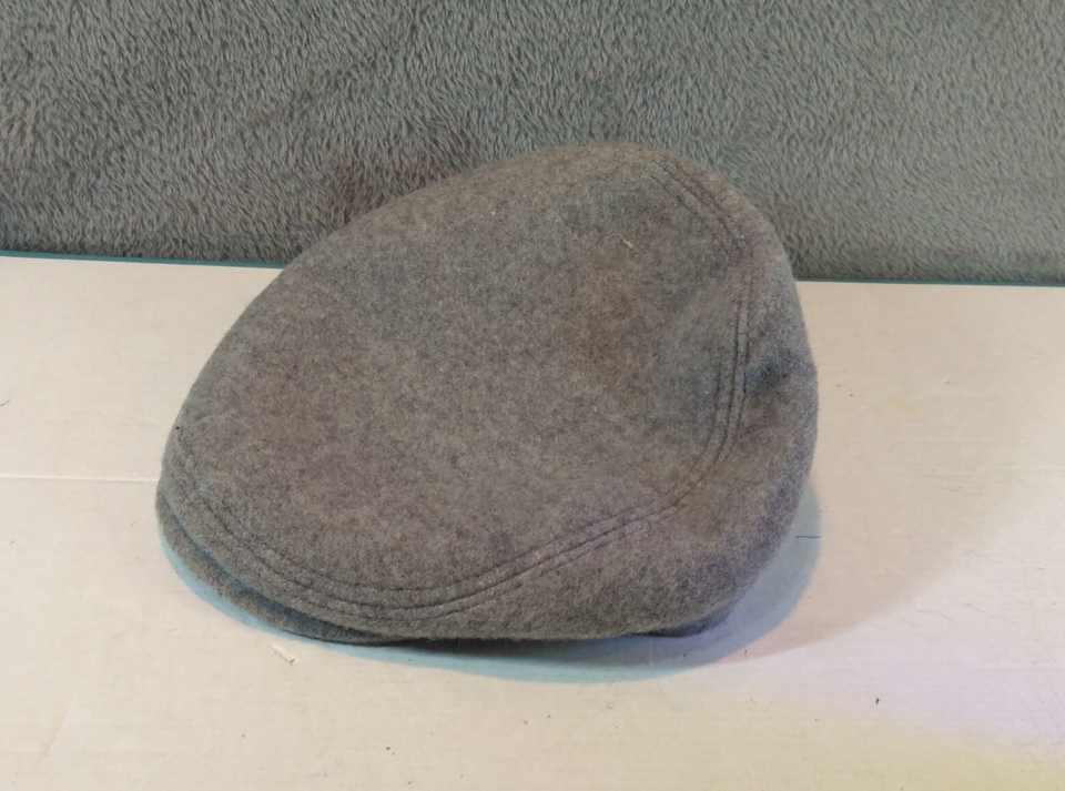 Vintage Grey Felt Flat Cap Lined Minor Damage Good Quality 57.5 cm ...