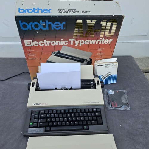 Typewriter Brother Model AX-10 Electronic Type Electric Works ...