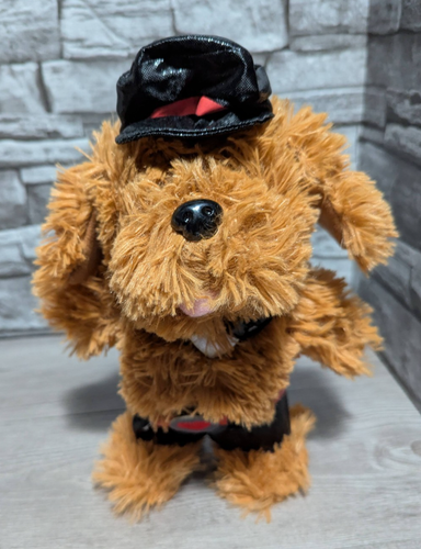 Gemmy Animated Valentines Golden Doodle Plush Toy Dog Dancing Singing ...