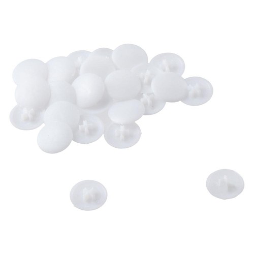 100 PCS White 3 in1 Screw Cap 17mm Exterior Protective Caps Screws Head ...