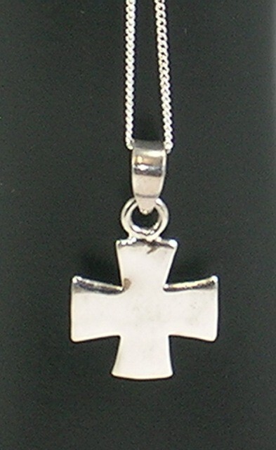 Silver Maltese Cross & Chain | eBay UK