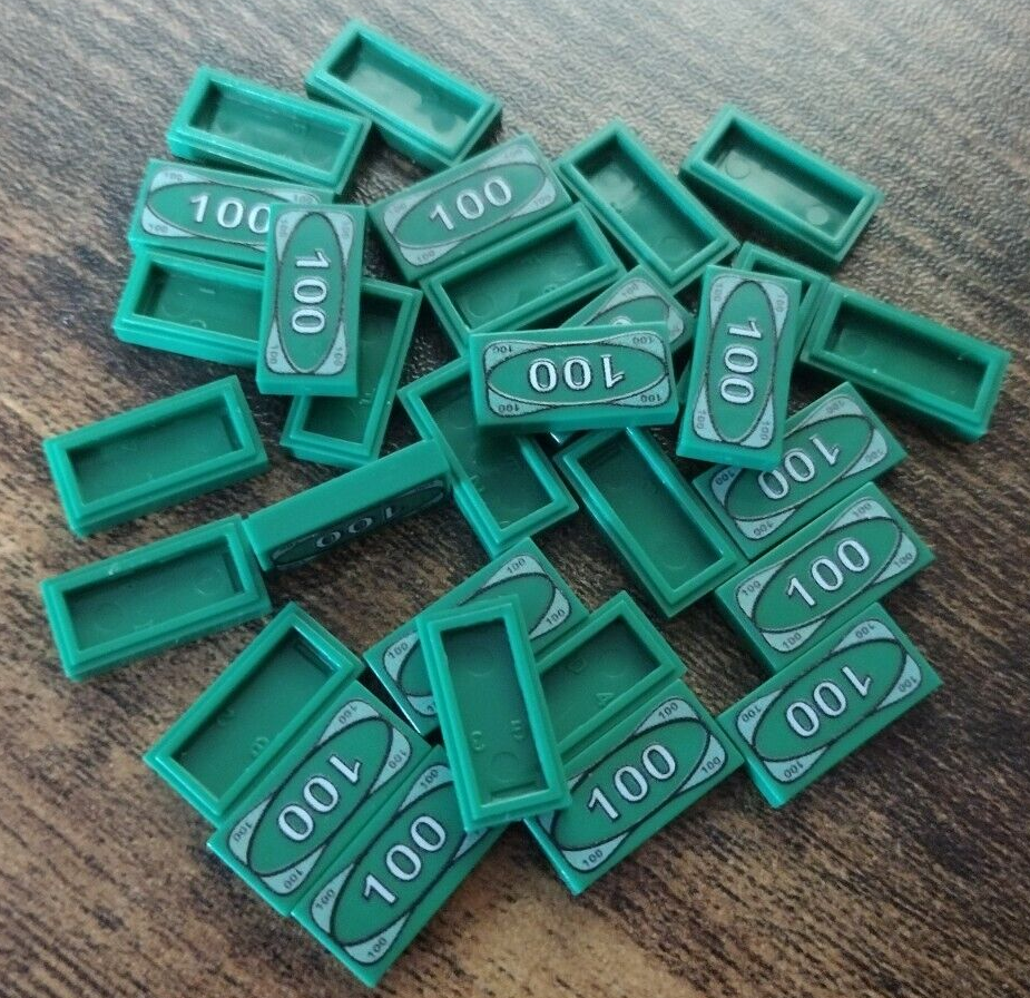 10 LEGO Money, 100 Dollar Bill, 5 Cent Coin, Lot Of 10 | eBay