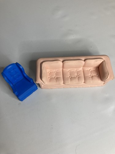 Fisher price vintage rubber plastic chair sofa furniture 85’ | eBay