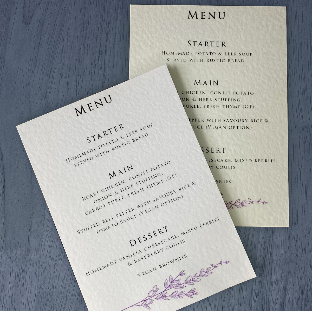 Rsvp cards for wedding with menu choices | Honestweddingadvice.com