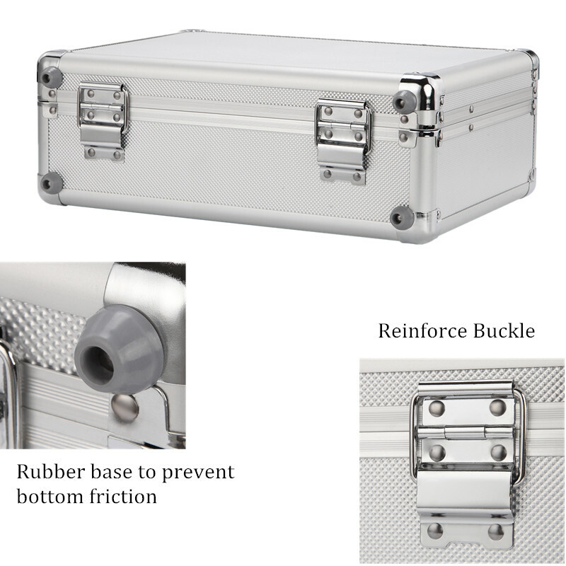 Small Silver Aluminum Hard Briefcases Business Office Toolbox Tablet PC ...