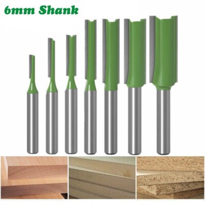 6MM Router Bit Bit Carving Cutter Milling Router Shank Single Straight ...