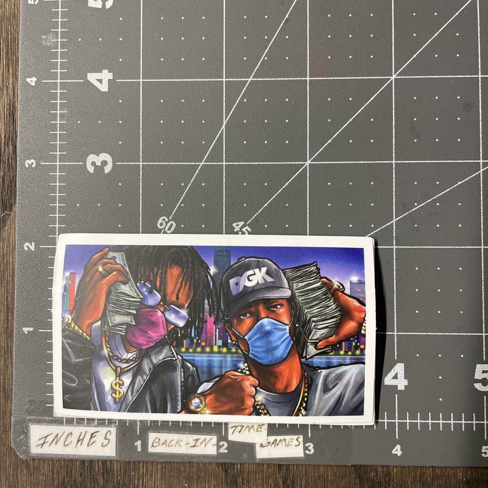 Masked Up Gangsters Adult Humor Sticker For Skateboard Phone Guitar Ect ...