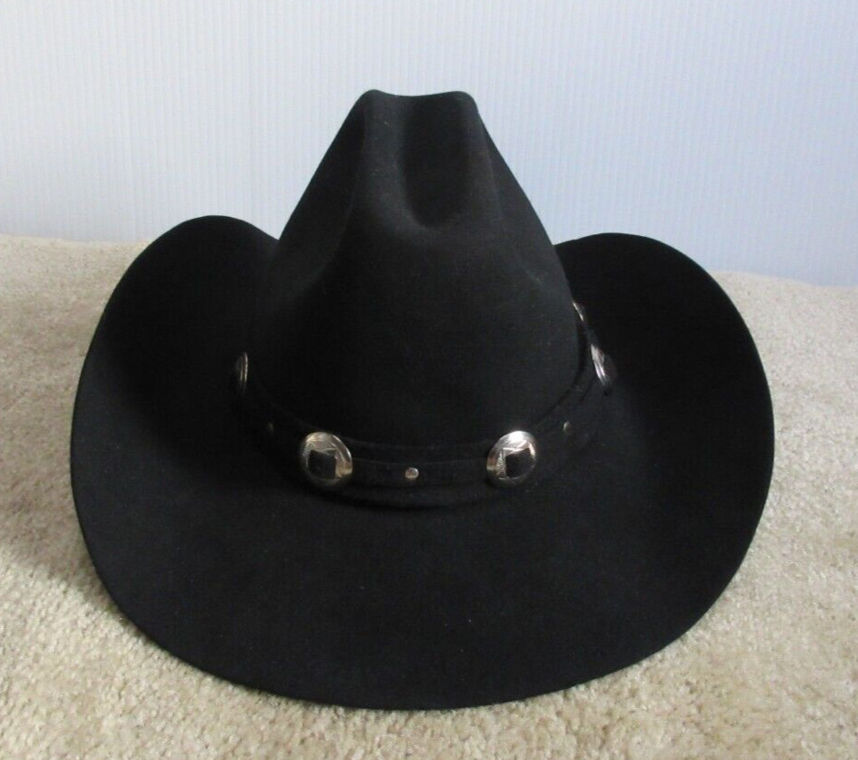 Stetson Stallion Black Felt Western Cowboy Hat Size 5… - Gem