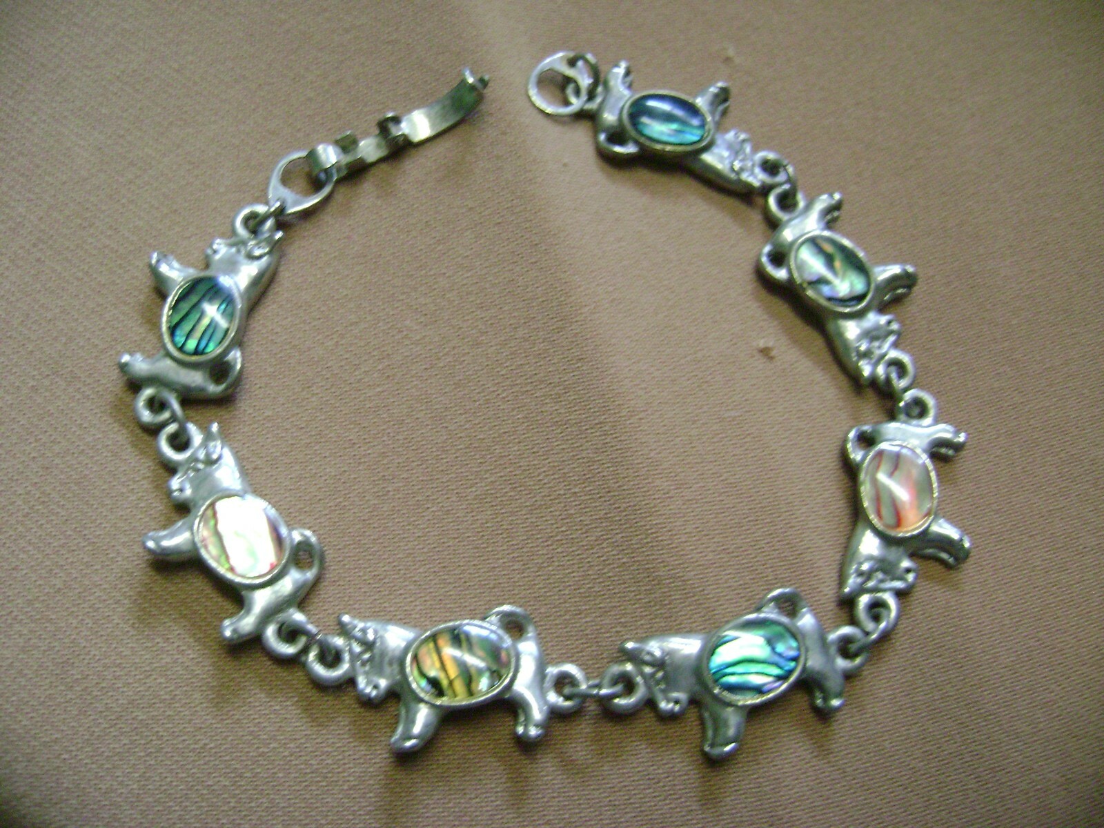 VINTAGE MULTI COLOR ABALONE "BULL" CHAIN LINK 6 3/4 " LENTH BRACELET | eBay