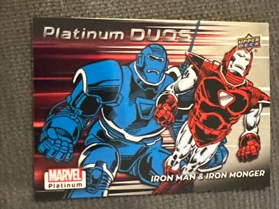 2023 UPPER DECK MARVEL PLATINUM DUOS IRON MAN IRON MONGER RAINBOW #PD19 ...