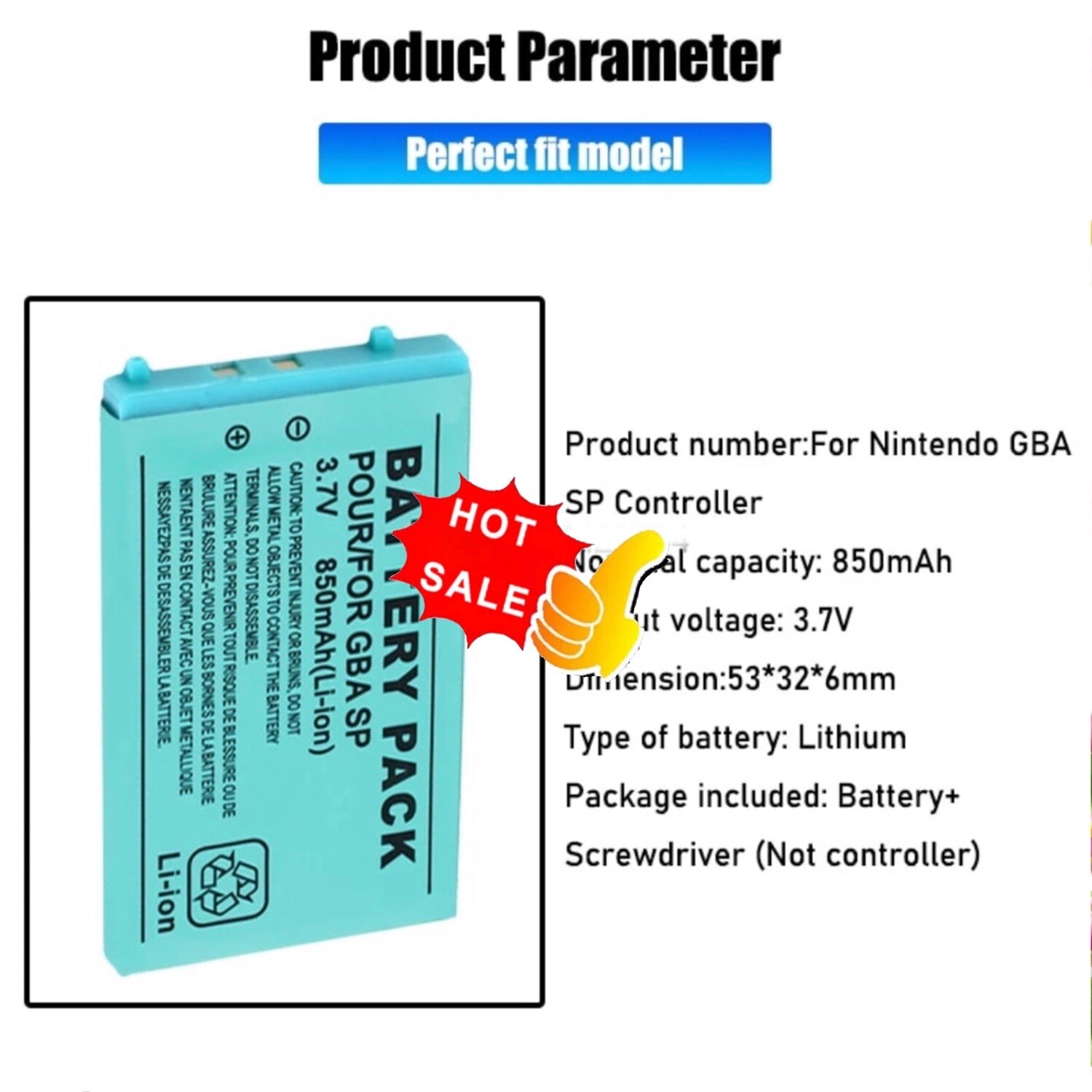 GBASP Battery AGS-003, for Nintendo Advance SP, AGS-001, GBA SP | eBay