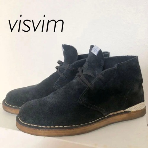 Visvim ISDT Folk Desert Boots Black Leather Casual Shoes | eBay UK