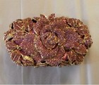 Women Metal Floral Clutches Wedding Party Bag Flower Rose Handbag | eBay