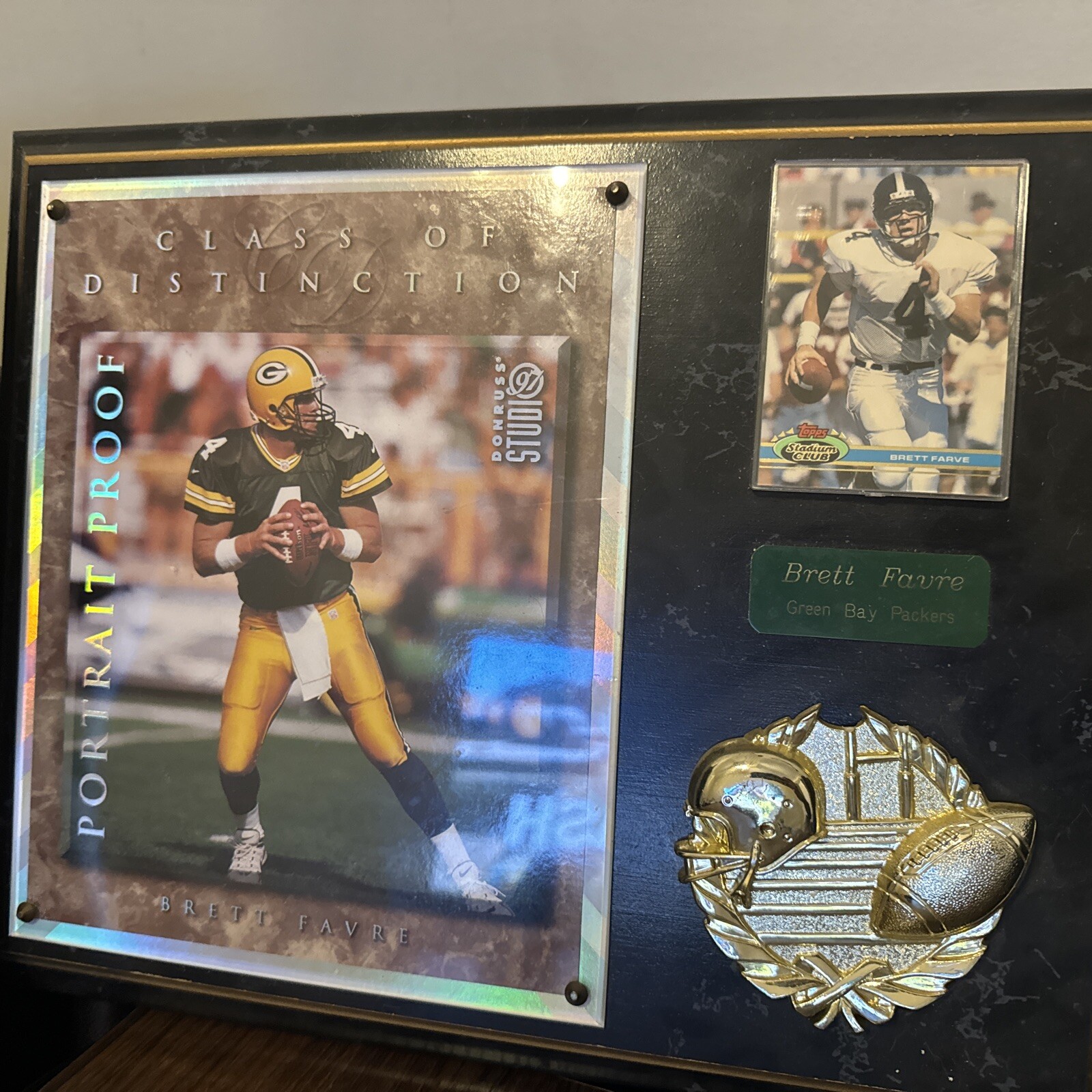 1991 Topps Stadium Club - #94 Brett Favre (RC) Rookie Plaque | eBay