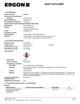 5 Litre Transformer Mineral Insulating | Grelly USA