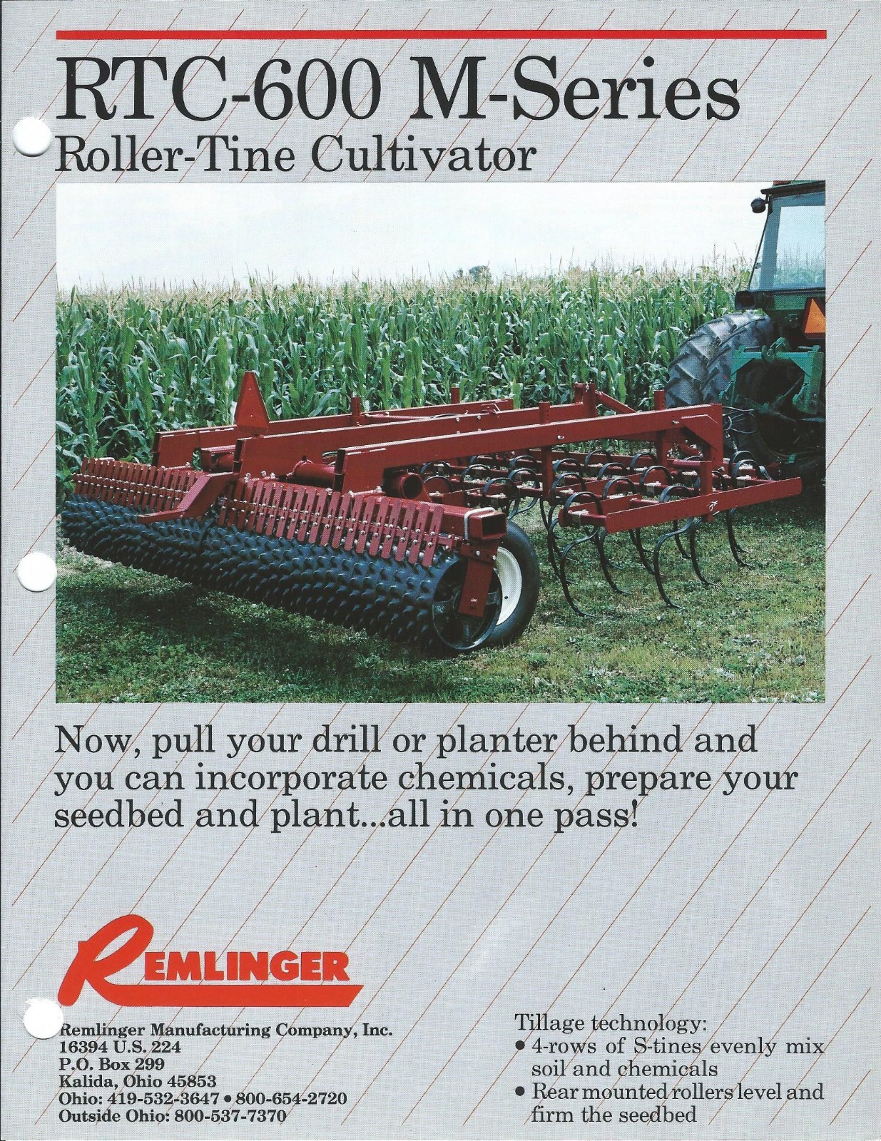 Farm Implement Brochure - Remlinger - RTC-6000 M series - Cultivator ...