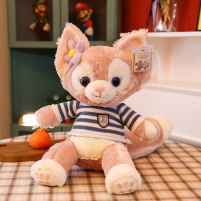 40cm LinaBell plush toy pink fox blue white stripe sweater doll Duffy's ...