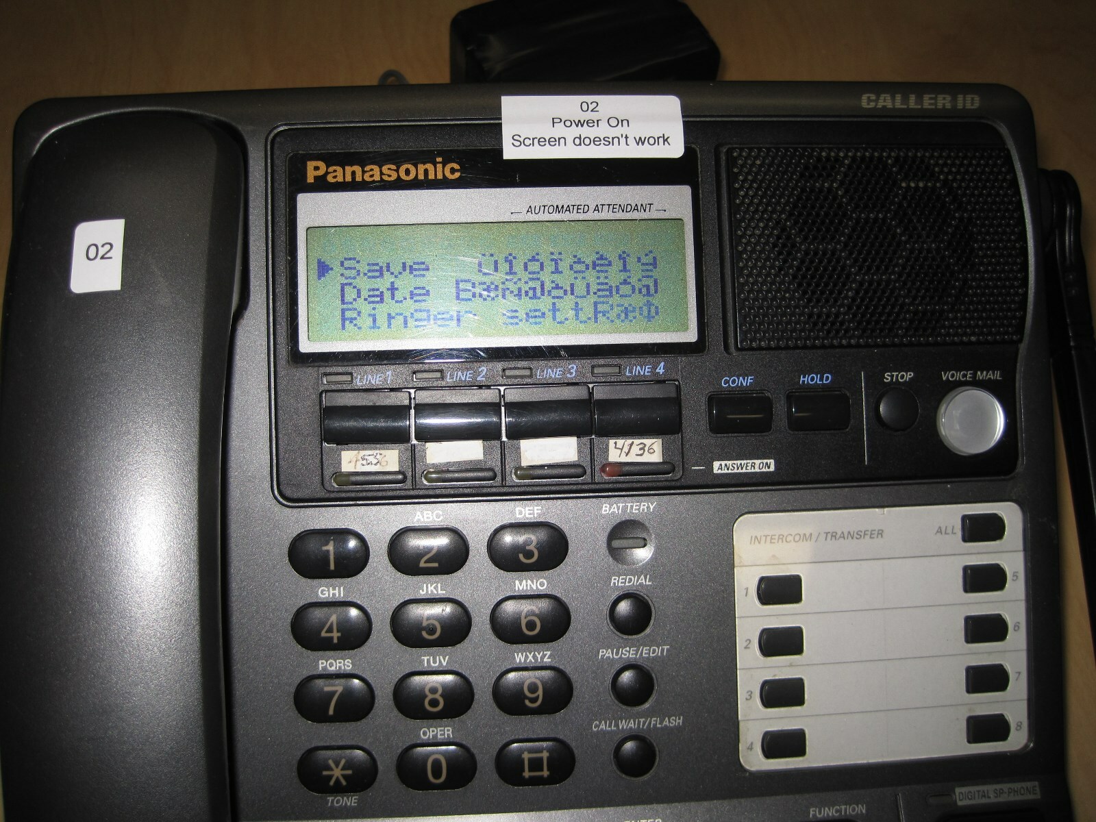 Lot of 4 Panasonic Corded Phone (3) KX-TG4000B 4 Line (1) KX-TG2000B 2 ...