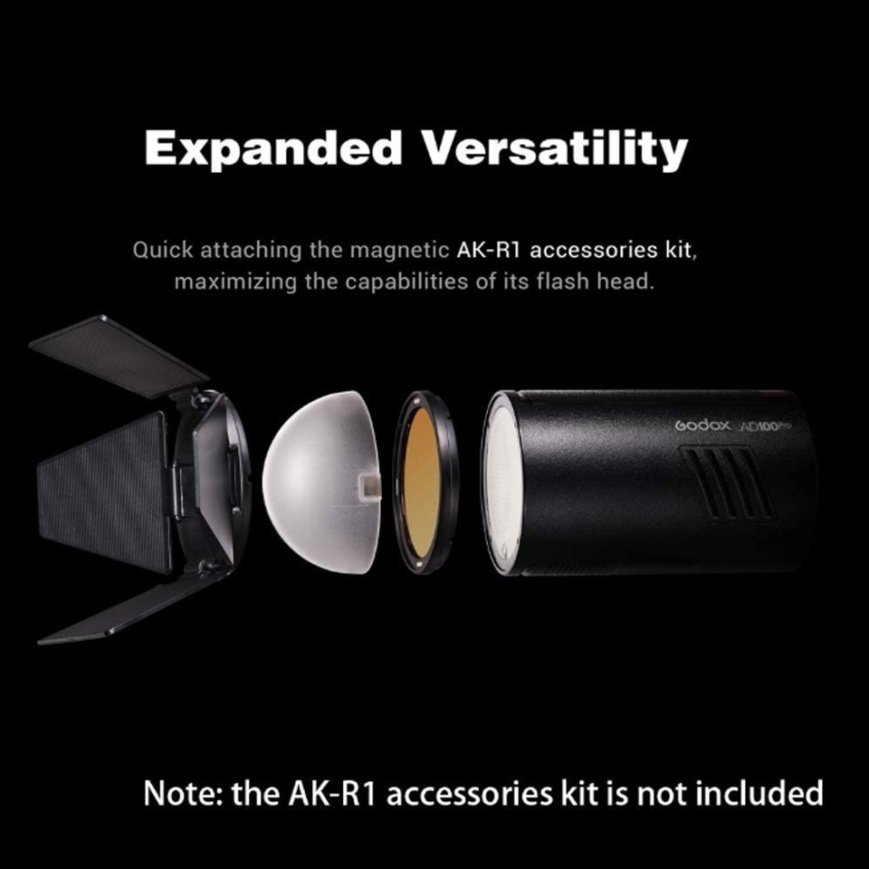 Godox AD100Pro AD100 Pro Monolight 100Ws 2.4G Flash Strobe 360 Full ...