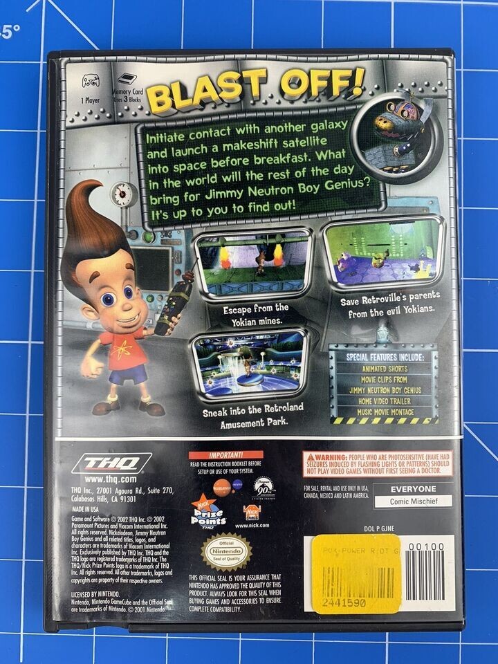 Jimmy Neutron: Boy Genius (Nintendo GameCube, 2002) for sale online | eBay