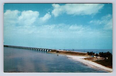 VINTAGE LONG KEY BRIDGE & BEACH ALONG FLORIDA KEYS POSTCARD IG | eBay