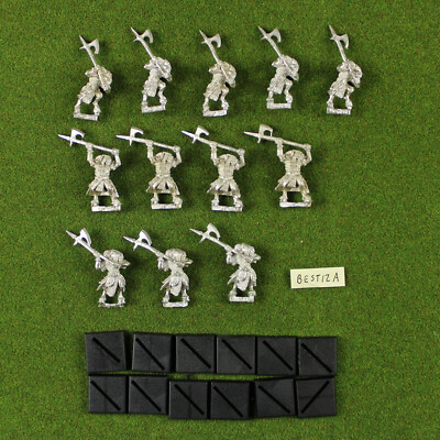 Warhammer Chaos Bestigors (x12) Metal - OOP - Citadel Beastmen Bestigor ...