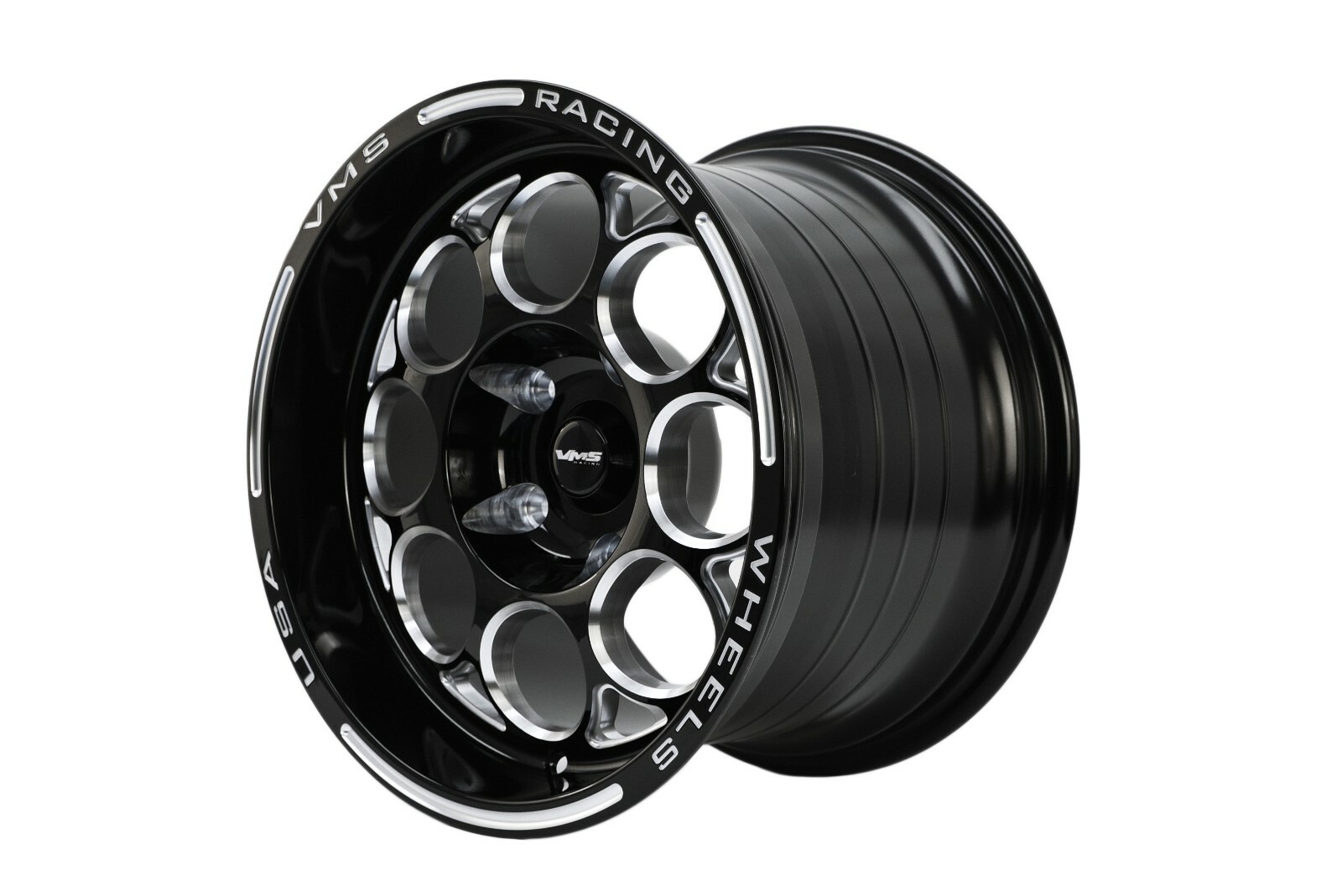 VMS RACING 5X114 MODULO F+R DRAG PACK WHEELS RIMS SET 15x10 +20ET ...