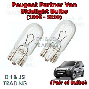 For Peugeot Partner Van Front Sidelights Lights Pair Side Light Bulb ...
