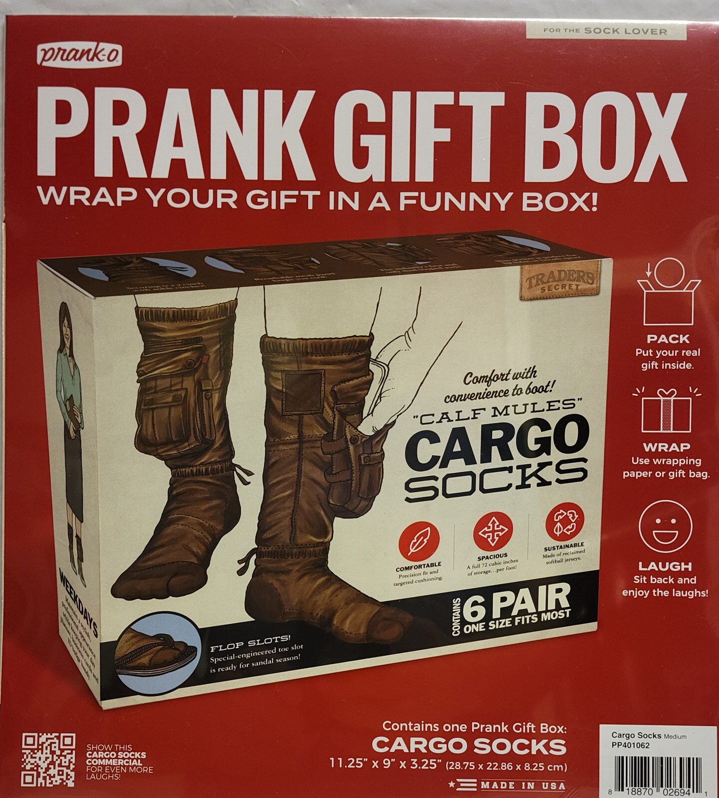 Prank Gift Box “Baby shield” “My First Fire" Gag “Cargo Socks” Lot Of 7 ...
