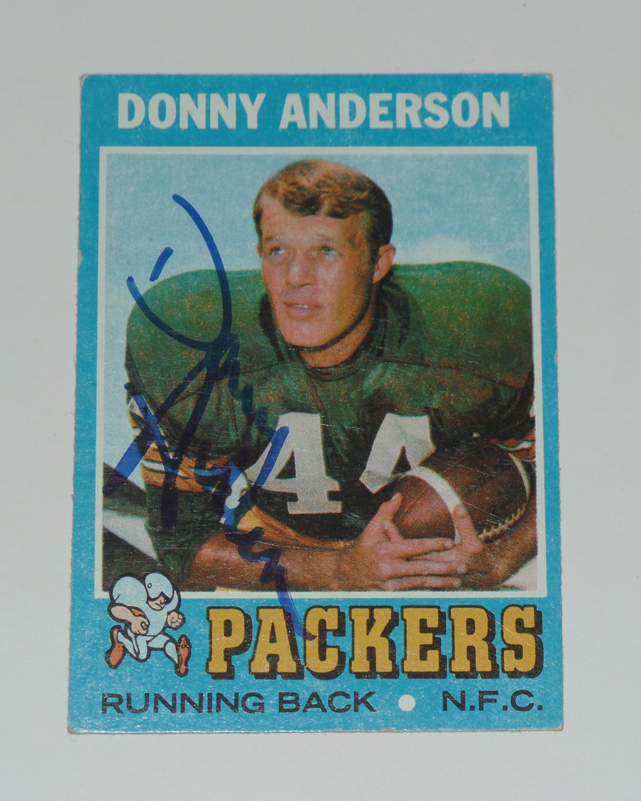 DONNY ANDERSON AUTO'D SIGNED 1971 TOPPS CARD #162 GREEN BAY PACKERS ...