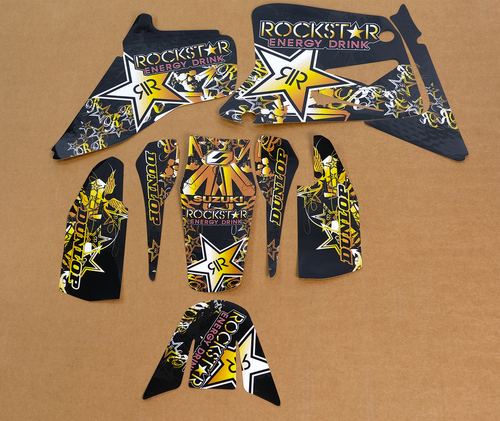 2001 - 2004 SUZUKI RM 85 RM85 GRAPHICS STICKER KIT ROCKSTAR : BLACK ...