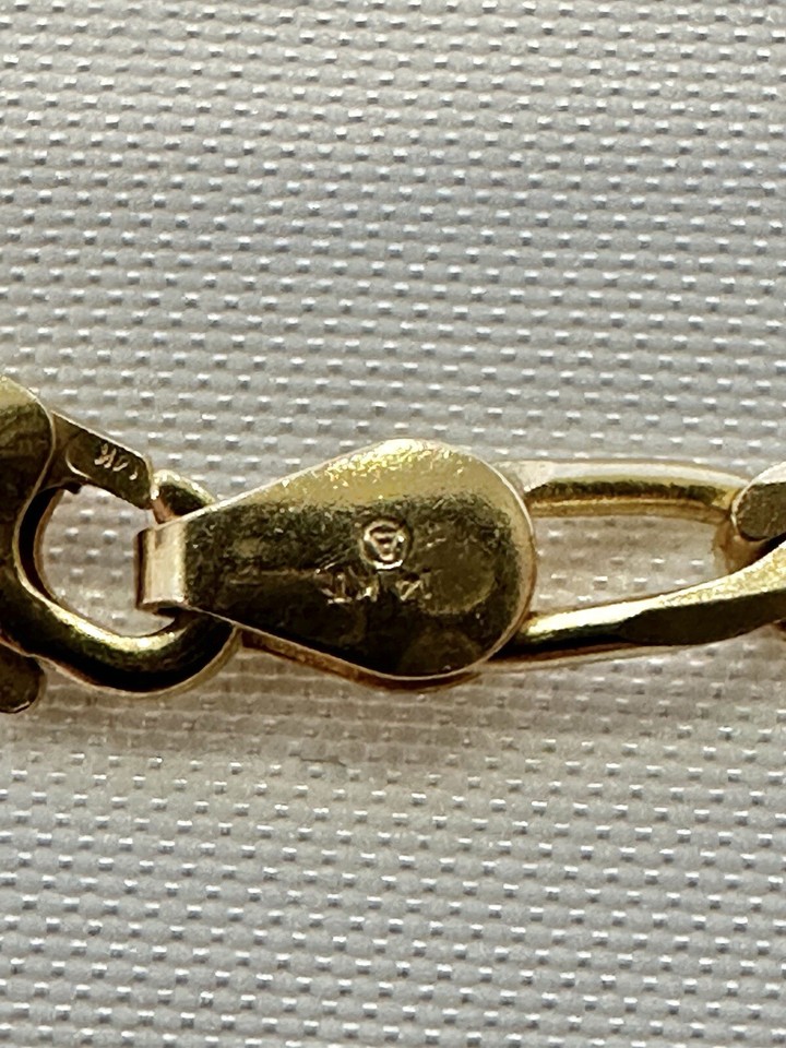 MAGNIFICENT ITALIAN 14K GOLD CROSS WITH 18" CHAIN SIGNED | eBay