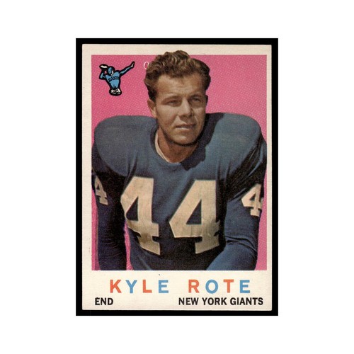 Kyle Rote 1959 Topps #7 New York Giants Football Card EX | eBay