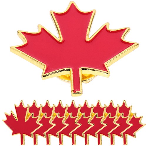 10 Pcs Canada Flag Pin Canadian Maple Leaf Boutonniere Pins Brooch ...