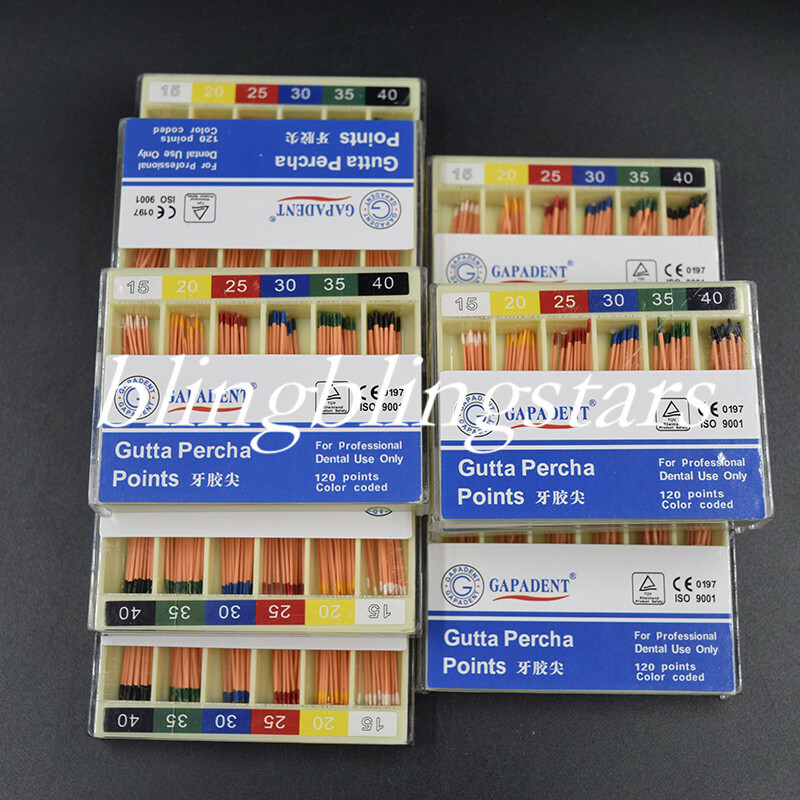 120 Pcs Dental Gutta Percha Absorbent Paper Points Endodontic GAPADENT ...