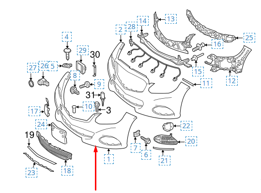 Mercedes-Benz E-class W212 Front Bumper A21288025479999 2015 Genuine ...