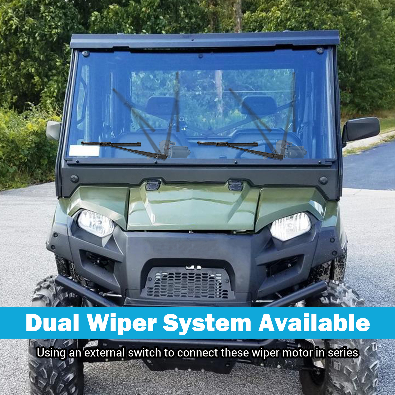 UTV 12V Electric Windshield Wiper Motor Kit for Honda Pioneer 1000 | eBay