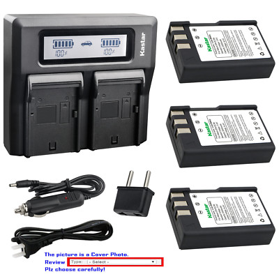 Kastar Battery Dual LCD Fast Charger for Nikon D3000 D5000 Camera Grip ...