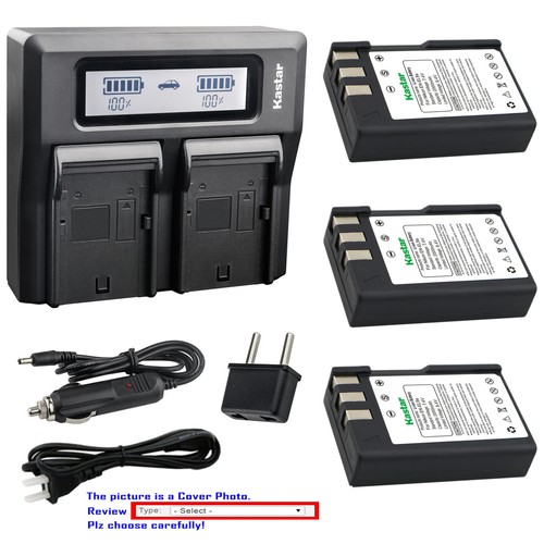 Kastar Battery Dual LCD Fast Charger for Nikon D3000 D5000 Camera Grip ...